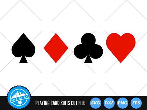 Playing Card Suits Spades Diamonds Clubs Hearts Cut Etsy Canada