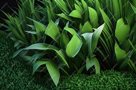 Premium Ai Image Close Up Of Background Greenery Texture And Green