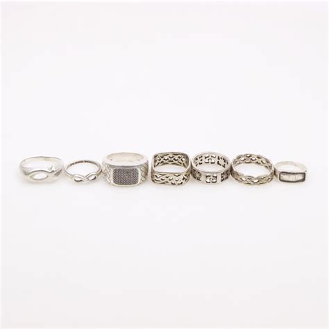 Sterling Silver Rings 6 Pieces Property Room