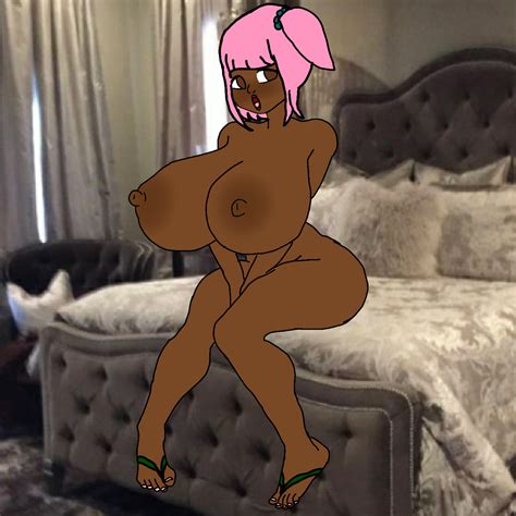 Rule 34 Big Breasts Brown Eyes Hard Nipples Margot Pink Hair Ruby