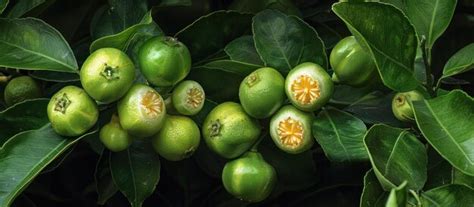 Triphasia Trifolia Fruit Closeup Premium Ai Generated Image