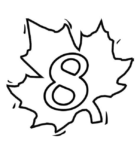 Nummer Cijfer 8 Kleurplaten Kinderen Kleurplaat