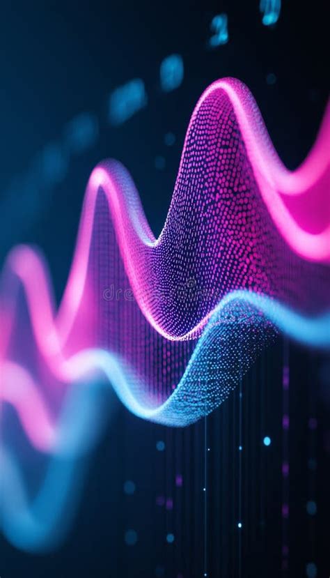Vibrant Financial Market Data Chart Upward Trend Dynamic Dotted Flow