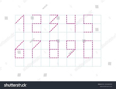 Dotted Numbers Vector Background Illustration Stock Vector Royalty Free 2204480459 Shutterstock