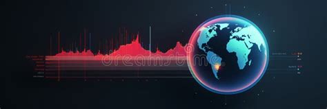 Minimalist Digital Infographic Simple Globe With Clean Graphs And Data