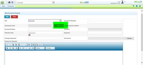 Bug 838 Cosmetic Issue In New Document Request Page Select Level Button Is Not Aligned