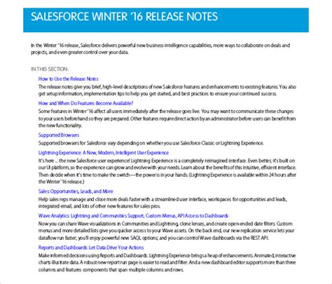 Release Notes Template 15 Free Word Pdf Documents Download