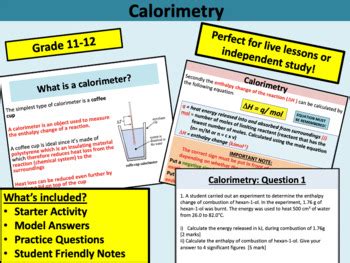 Calorimetry By Teach Science And Beyond Tpt