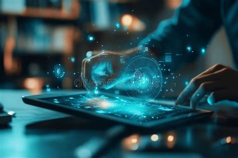 Analyst Reviewing Data On Tablet With Graphs And Metrics For Modern