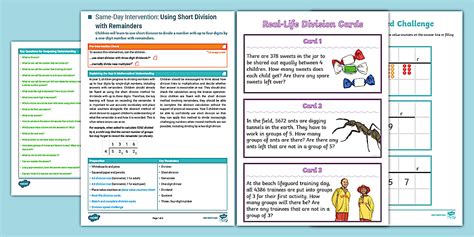 👉 Y5 Maths Intervention Using Short Division With Remainders