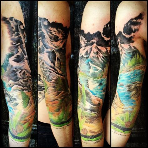 Mountain Sleeve Tattoo Session