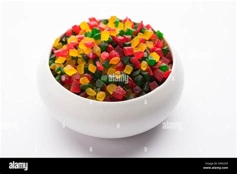 Sweet Fruit Candy Also Know As Tutti Frutti Candied Fruits Served In A