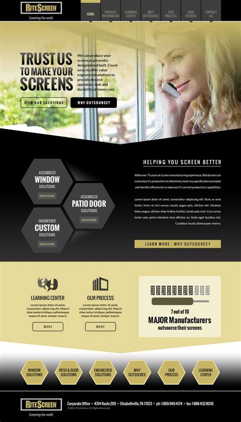 Screen Manufacturing Company Use Of Pure Css Shapes And Svgs Web