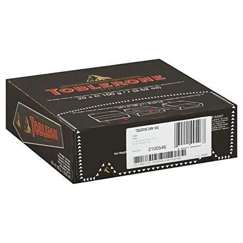 Toblerone Dark Chocolate Bar Candy 3 52 Ounce 80 Per Case