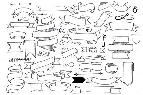 Ribbon Banner Drawing At Explore Collection Of