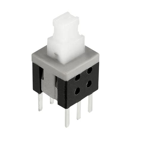 Push Button 6 Pins Self Locking 58x58mm Makers Electronics
