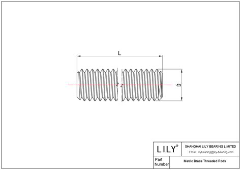 90162a070 Metric Brass Threaded Rods Lily Bearing