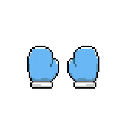 Blue Glove In Pixel Art Style 21660120 Vector Art At Vecteezy