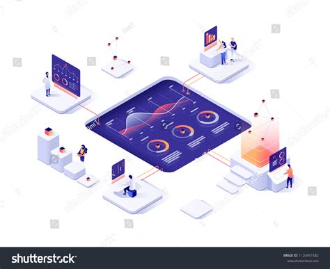 People Interacting Charts Analyzing Statistics Data Stock Vector Royalty Free 1120451582