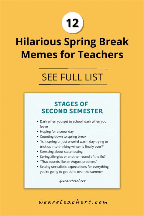 12 Hilarious Spring Break Memes For Teachers