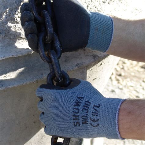Showa 310 Builders Safety Work Gloves With Textured Grip In Black Pac