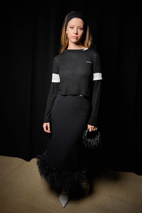 Mia Goth Miu Miu Fashion Show In Paris 10032023 • Celebmafia