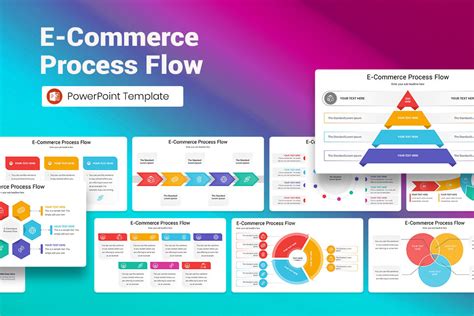 Poweredtemplate 上 Limo Des 的 E Commerce Process Flow Powerpoint Template。 Powerpoint模板 13259