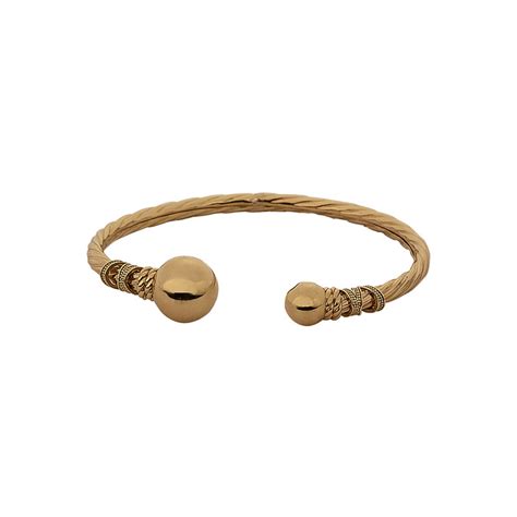 قیمت و خرید بنگل طلا 18 عیار زنانه گالری تاج آبادی مدل دیوید یورمن کد 28