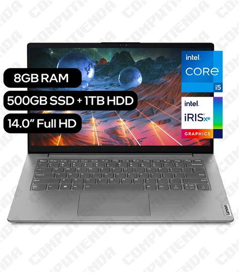 Laptop Lenovo V14 G2 ITL Intel Core I5 1135G7 8GB RAM 14 0 HD 1TB HDD 500GB SSD