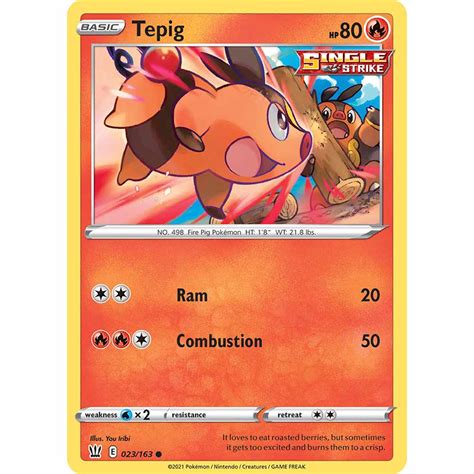 Pokemon Tepig Card