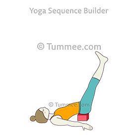 Raised Legs Pose Block Variation Viparita Karani Block Variation Sanskrit