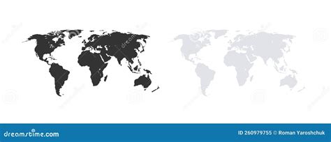 World Maps World Map Template Flat Earth World Map Stock Illustration