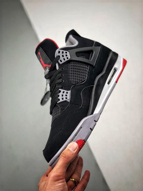 Air Jordan 4 Bred 2019 Blackcement Grey Summit White Fire Red Ganebet