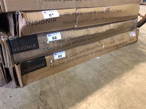 Insignia 54 Metal Glass And Wood Finish Tv Stand Mocha
