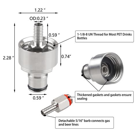 Barrelkeg Liquor And Beer Dispensers Homebrew Carbonation Cap For Ball