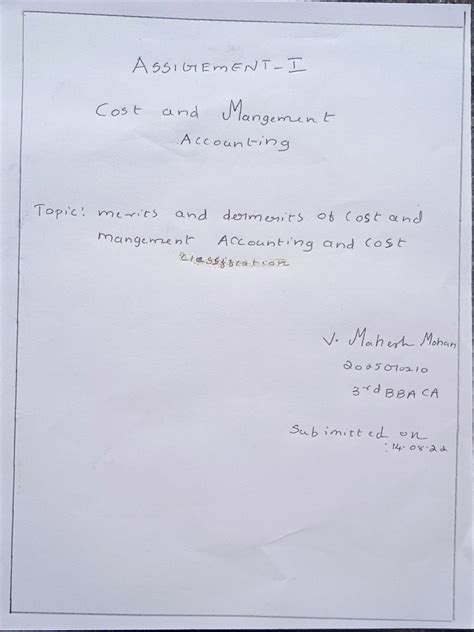 Cost Assigement Pdf