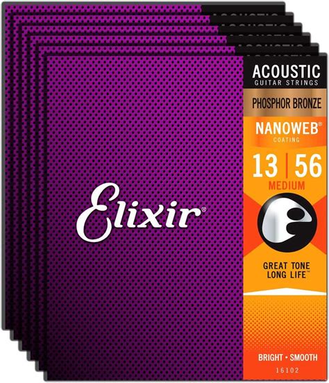3 Sets Of Elixir Medium Polyweb Acoustic Guitar Strings 13 56 Musical Instruments