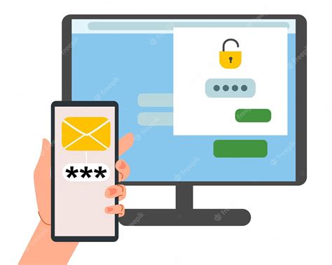 Premium Vector The Security Concept Of Twofactor Authentication