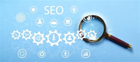 Premium Photo Seo Search Engine Optimization And Magnifying Glass Analysis