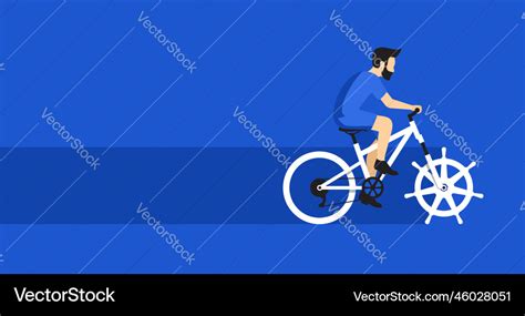 Open Source System Developer As Bicyclist Vector Image