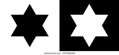 Star David Six Corners Art Design Stock Vector Royalty Free