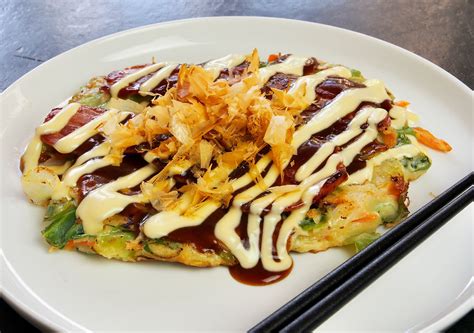 Okonomiyakijapanese Savoury Pancake With Bacon Japanese Cooking
