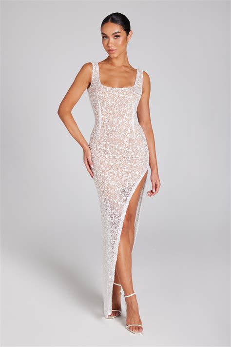 Louisa White Dress Nadine Merabi