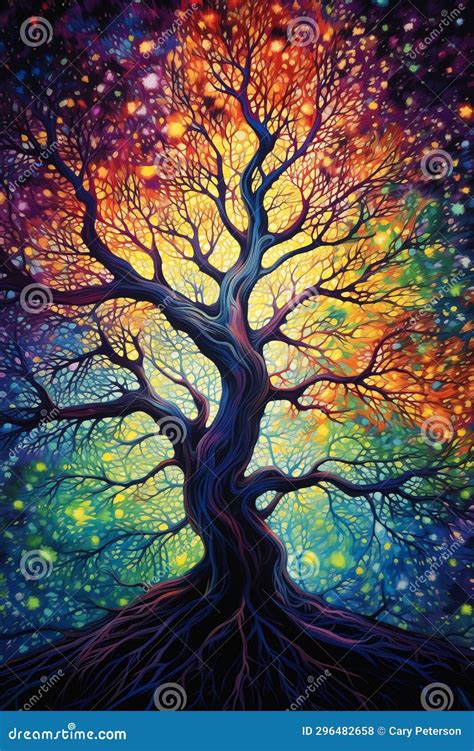 Unveiling The Multidimensional Universe A Colorful Sky Of Inter Stock Illustration