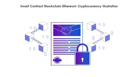 Smart Contract Blockchain Ethereum Cryptocurrency Illustration PPT Presentation