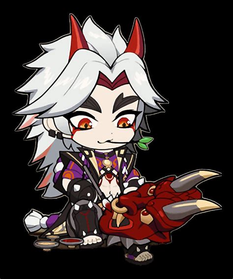 Creation Top Boss Humor Genshin Impact Arataki Itto Chibi Cute Funny