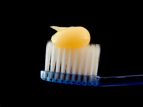 Yellow Toothpaste Stock Image Image Of White Background 4660831