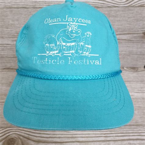 Vintage Olean Jaycees Testicle Festival Snapback Base Gem