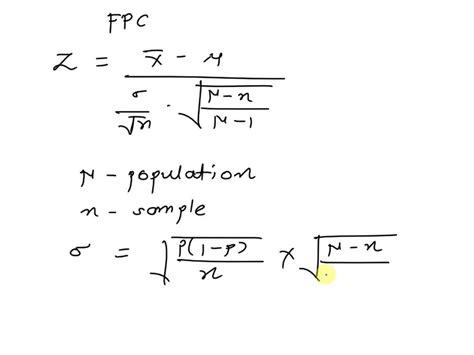 Solved What Is The Finite Population Correction Fpc Factor How Is It Calculated How Is It
